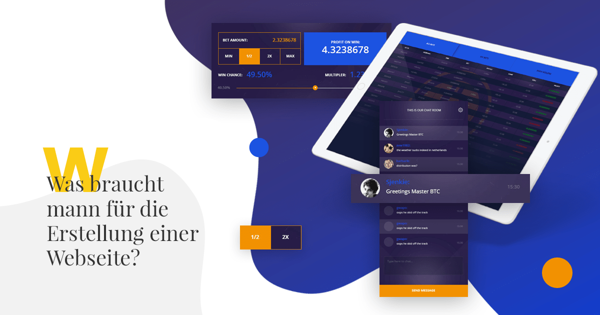 Was braucht mann für die Erstellung einer Webseite?