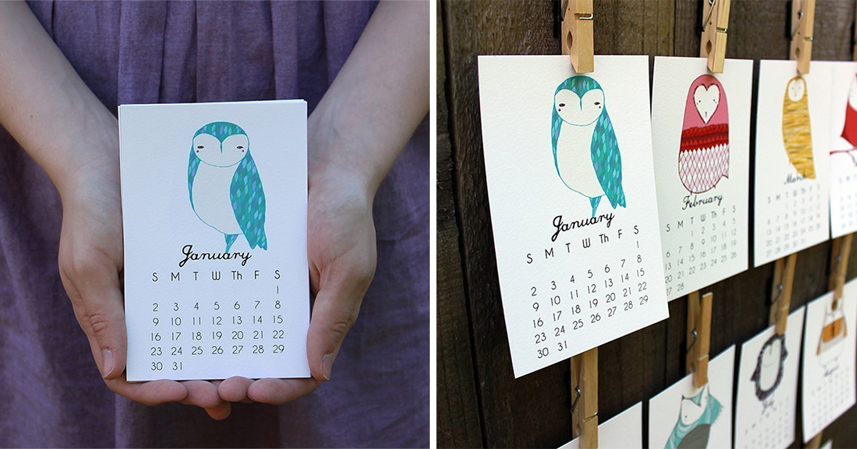 Kreative Beispiele für Kalenderdesign