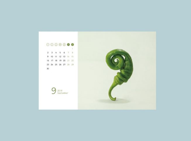 Inspirative Design-Kalender Beispiele für das Jahr 2019